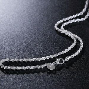 Jewelry | 2 Inch 925 Silver Rope Chain Necklace | Poshmark